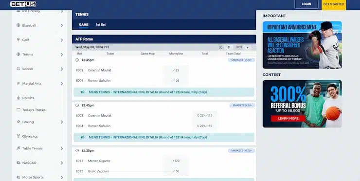 Tennis Betting Guide 2024 - Best Tennis Betting Sites